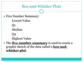3.3 percentiles and boxandwhisker plot | PPTX