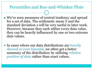 3.3 percentiles and boxandwhisker plot | PPTX