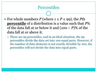3.3 percentiles and boxandwhisker plot | PPTX
