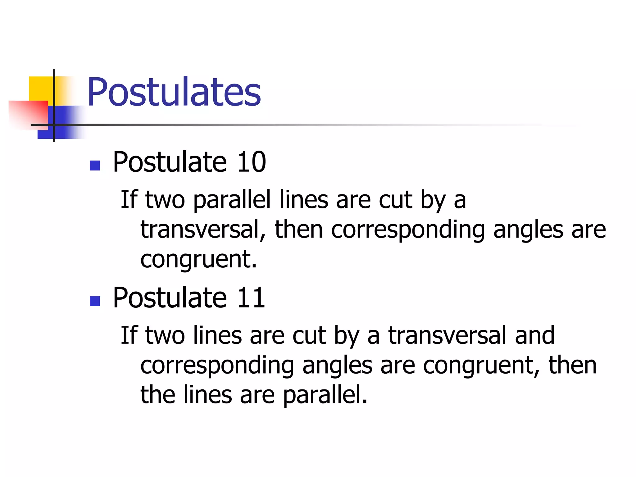 3-3 part 1 properties of parallel lines | PPTX