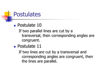 3-3 part 1 properties of parallel lines | PPTX