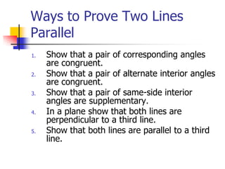 3-3 part 1 properties of parallel lines | PPTX