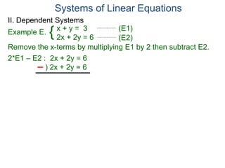 3 3 systems of linear equations 1 | PPT