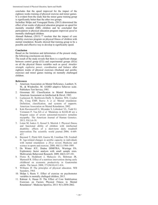 Effects physical exercises and minor games on speed in mild mentally ...