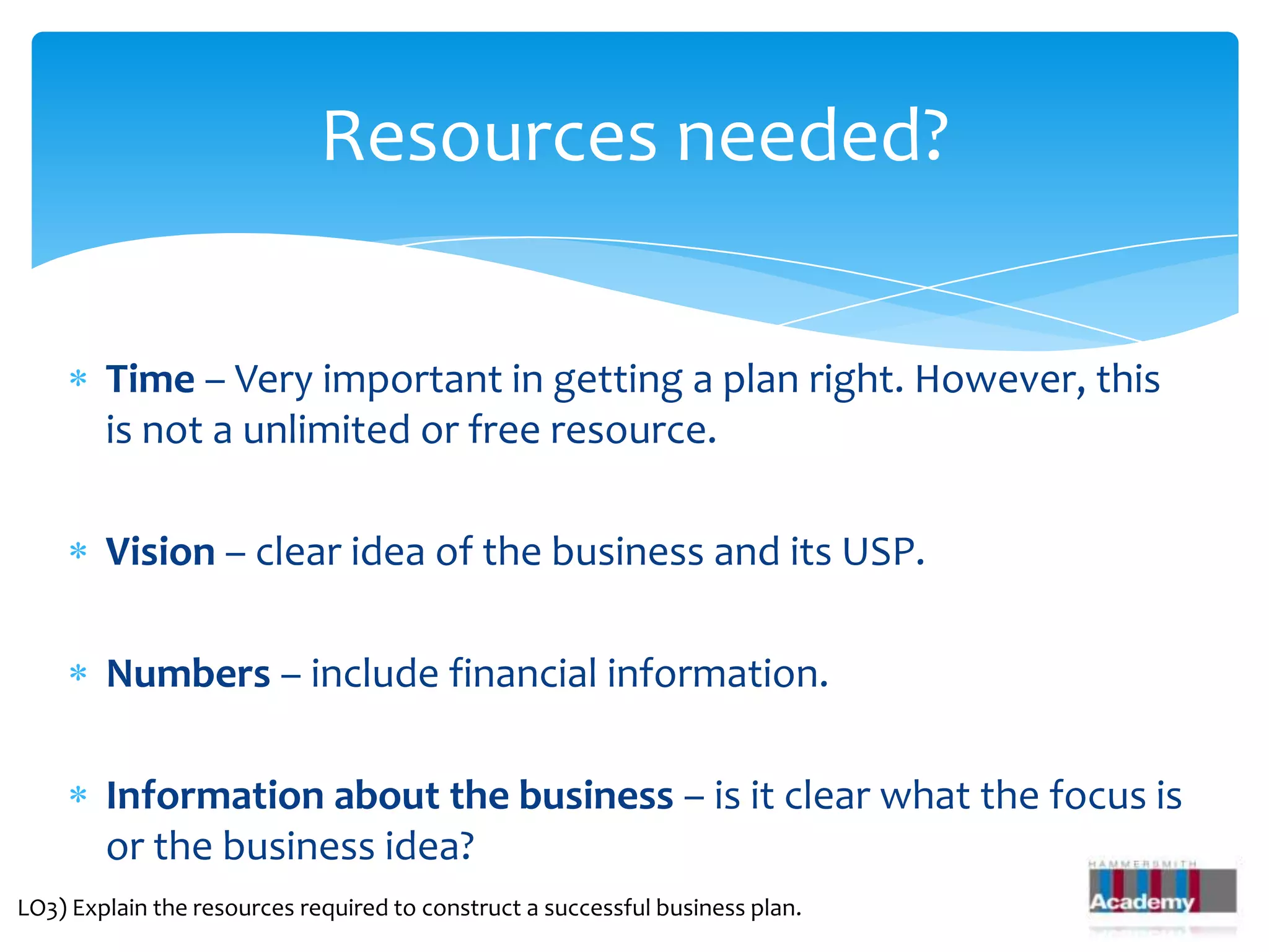3.4 developing business plans - moodle | PPTX