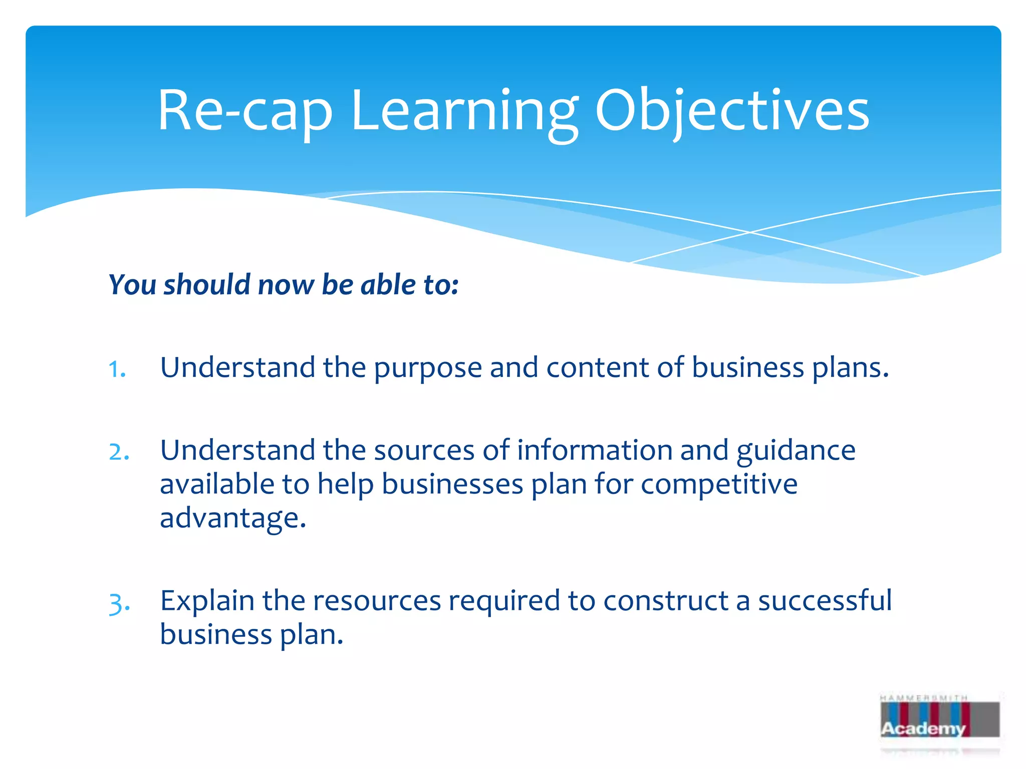 3.4 developing business plans - moodle | PPTX