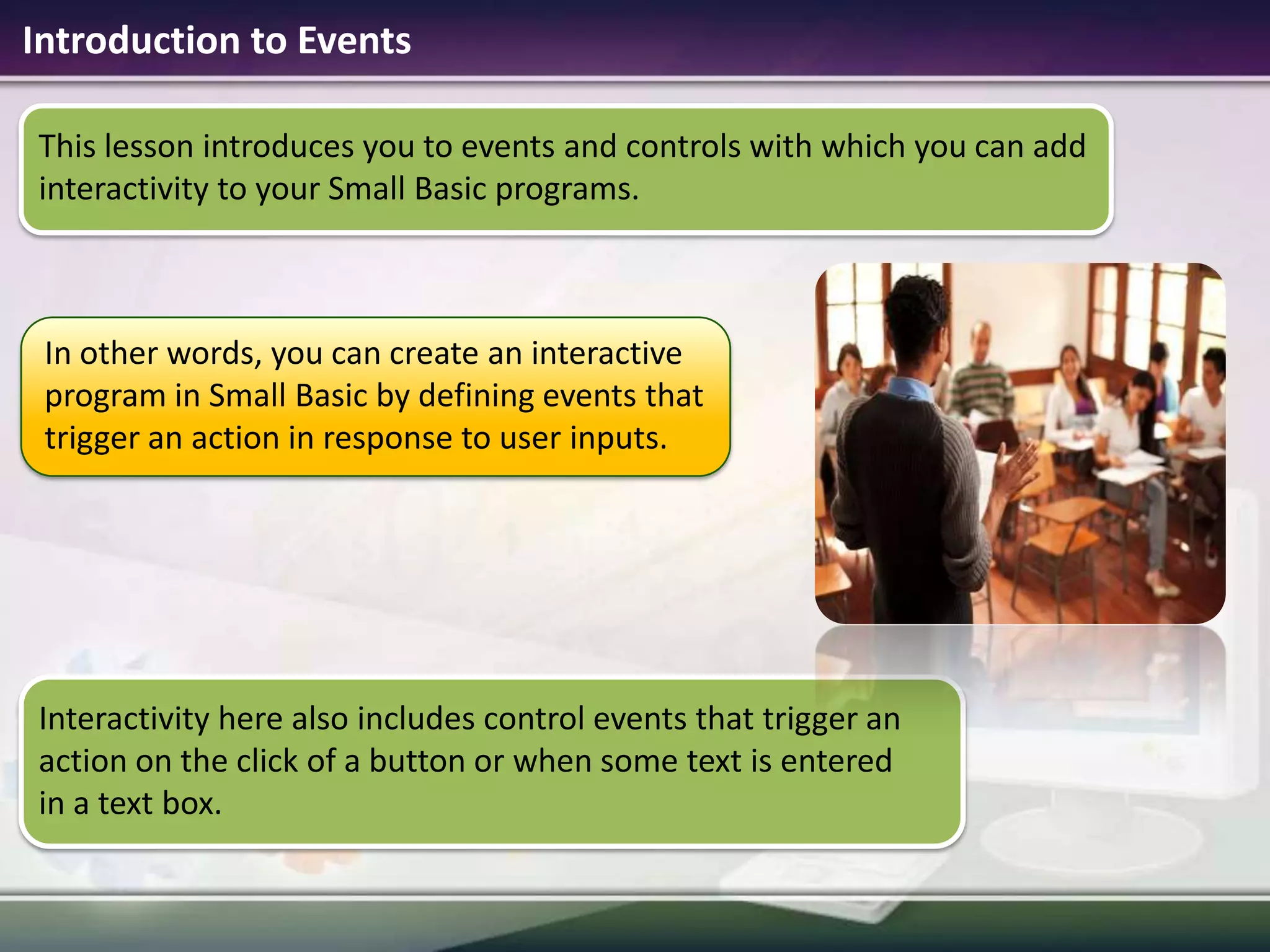 3.4 events and interactivity | PPTX