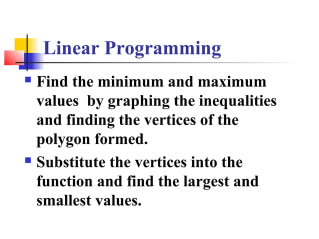 3.4 a linear programming | PPT