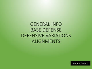 3-4 Defensive Playbook - Fronts, Coverages, & Blitz's | PPTX