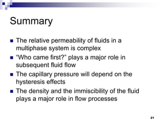Multiphase flow and nonaqueous phase liquids | PPT