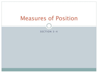 3.4 Measures of Position | PPT
