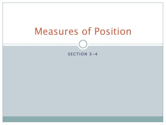 3 4 Measures Of Position