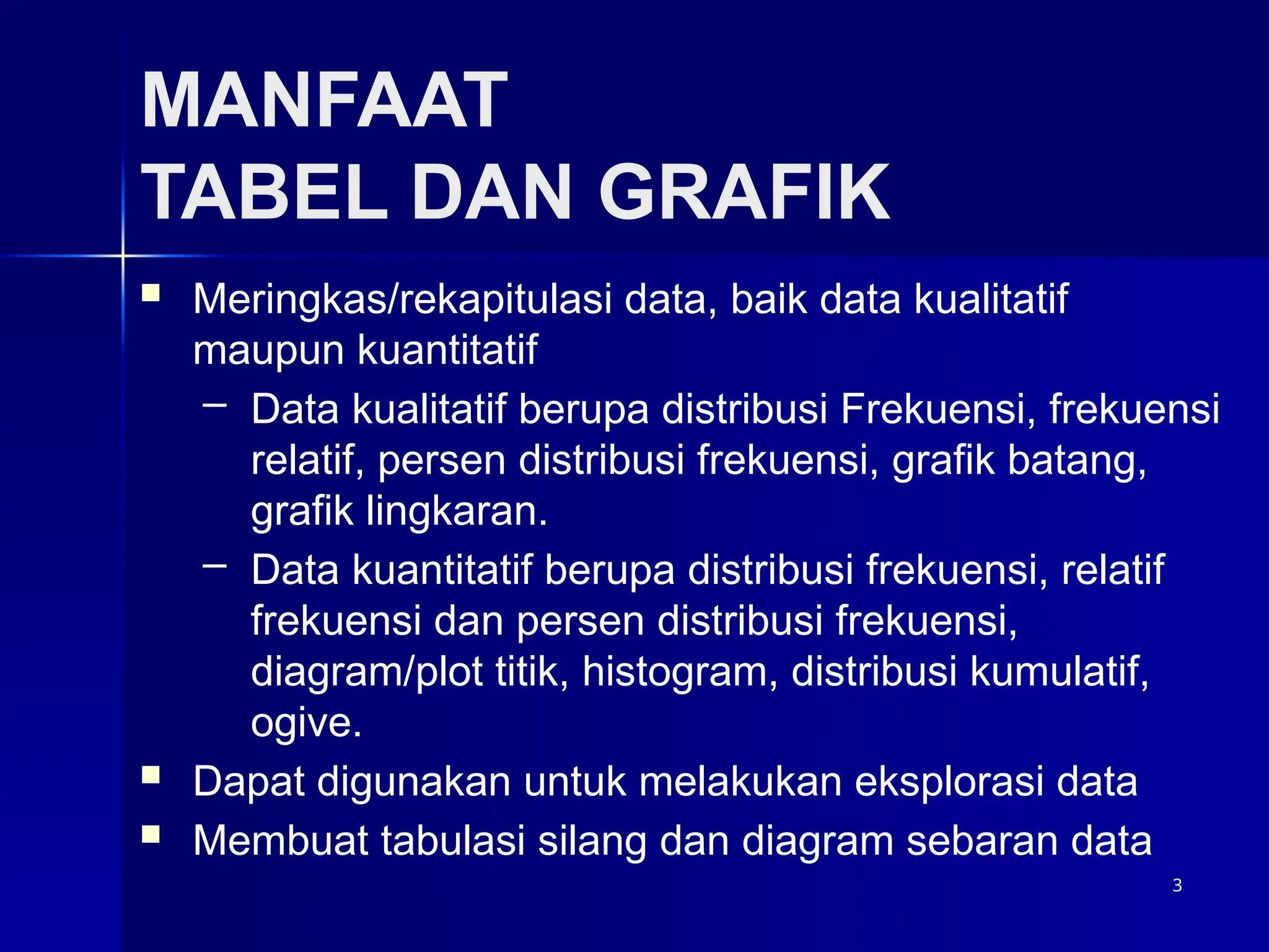 Penyajian Data statistik berupa tabel dan grafik | PPT