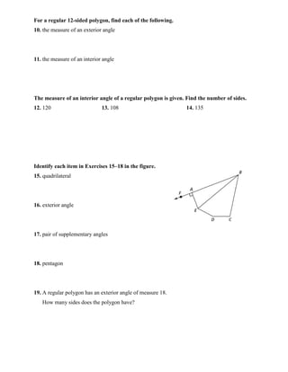 18 Sided Polygon Exterior Angle