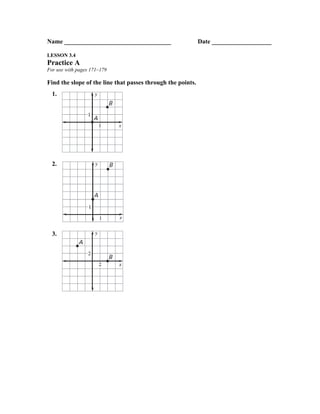 Find Slope, write, and graph line equations | DOC