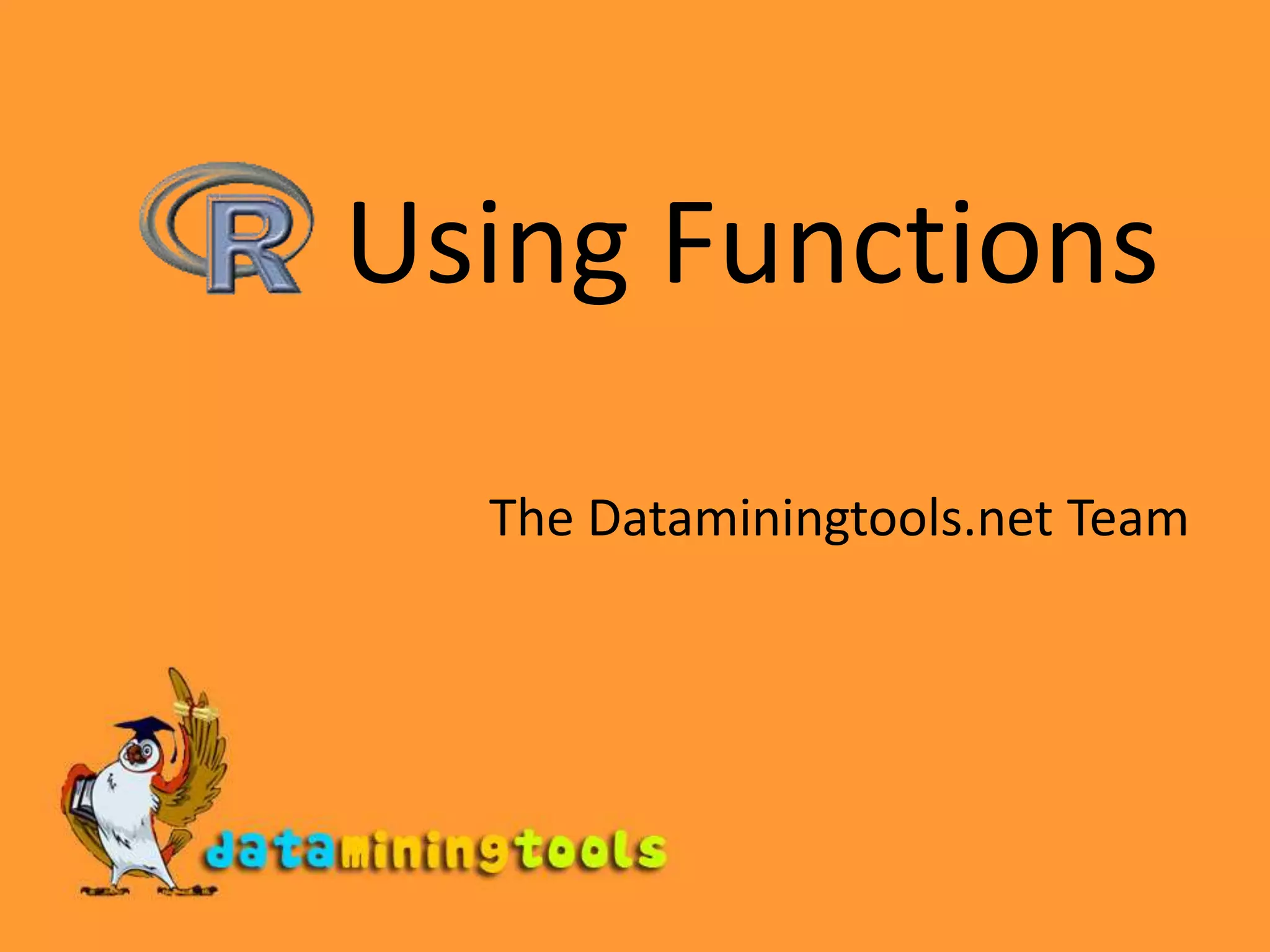 R Functions | PPTX