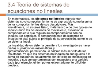 3.4 teoria de sistemas de ecuaciones no lineales | PPTX
