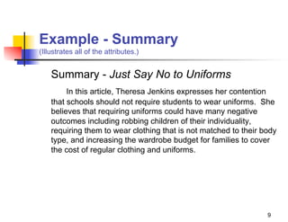 Writing Summaries | PDF