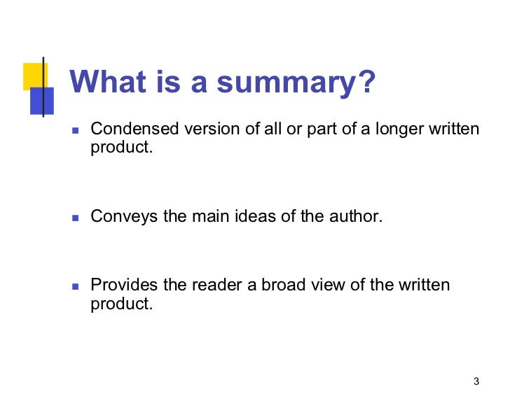 Summary Meaning
