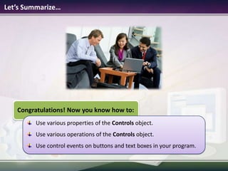 3.5 the controls object | PPTX