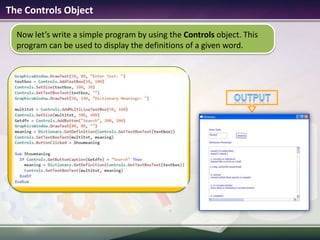 3.5 the controls object | PPTX
