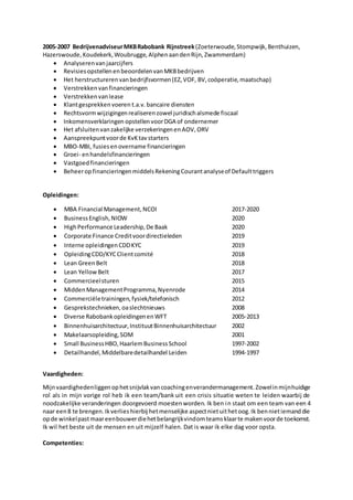 CV | DOCX | Business Banking & Finance | Business