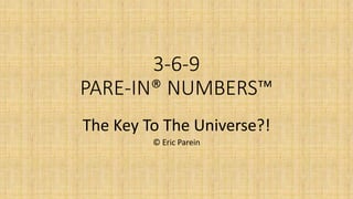 3-6-9 NUMBERS | PPT