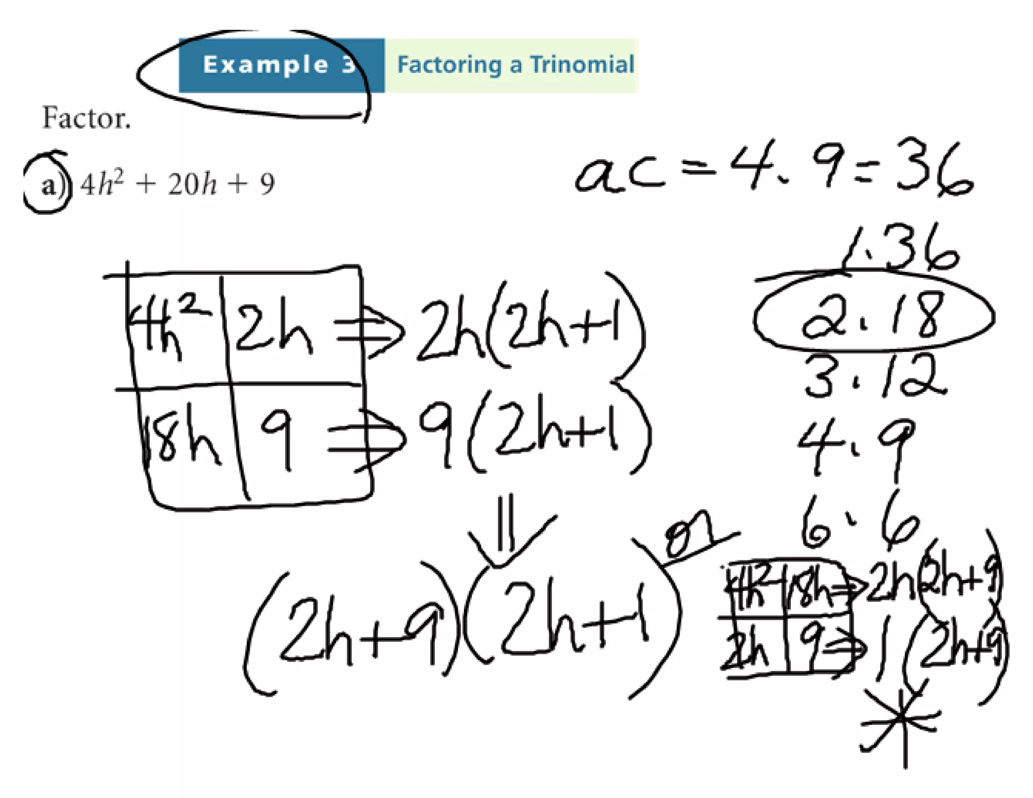 3.6 Factor Complex Trinomial notes | PDF
