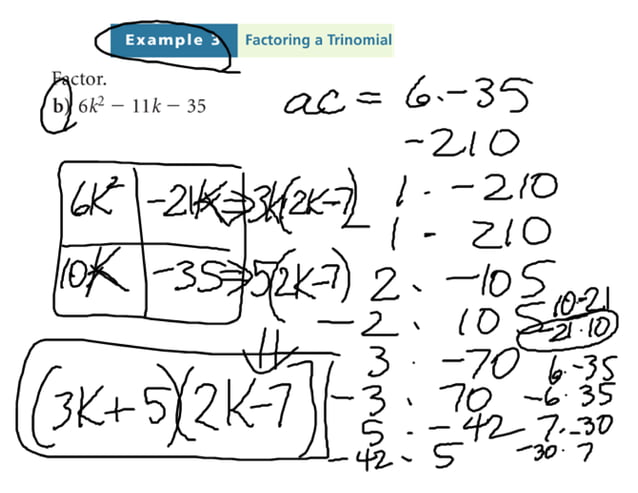 3.6 Factor Complex Trinomial notes | PPT
