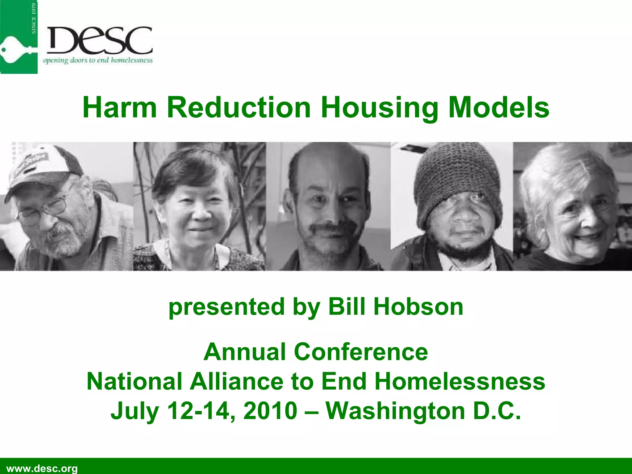 3.6 Harm Reduction Housing Models (Hobson) | PPT