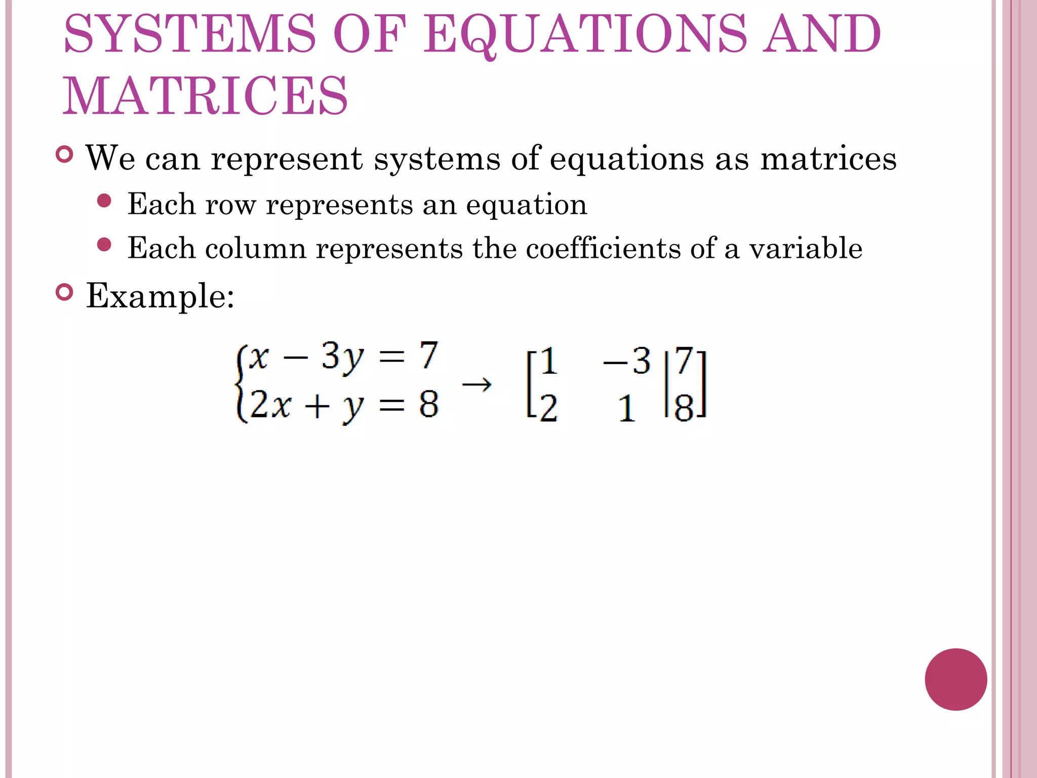 3.6 systems and matrices[1] | PPT