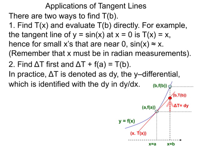 3.7 applications of tangent lines | PPTX