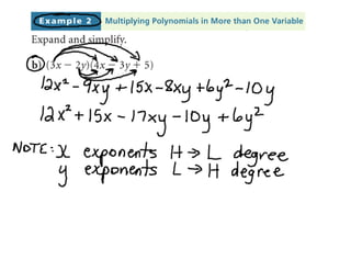 3.7 Multiply Polynomials notes 2 | PPT