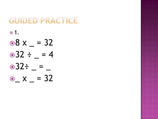 relating multiplication and division | PPTX