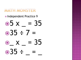 relating multiplication and division | PPTX