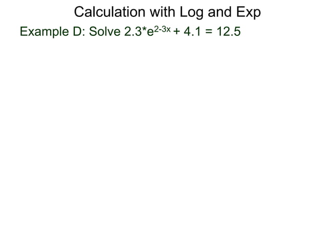 4.5 calculation with log and exp | PPTX