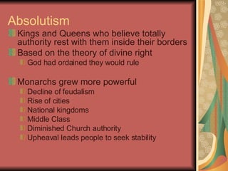 3. Absolutism, Power, And More Conflict | PPT | Religion & Spirituality