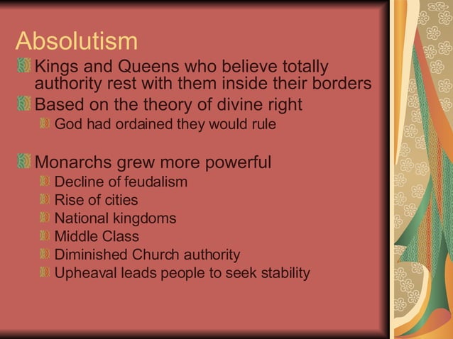 3. Absolutism, Power, And More Conflict | PPT