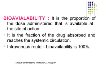 Drug absorptionvpp | PPT