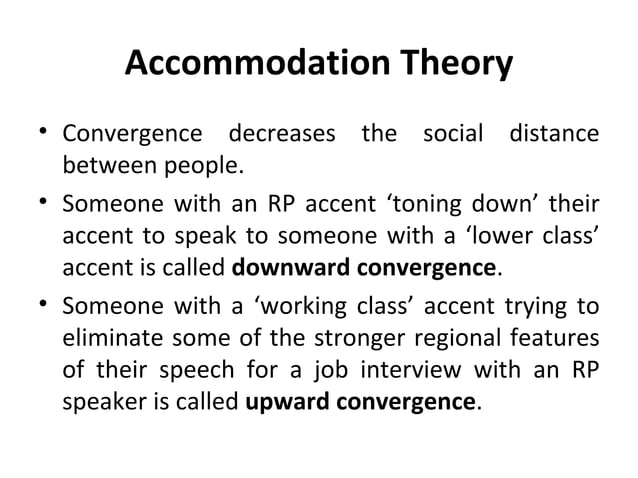 Accommodation theory | PPT