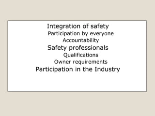 Achieving Safety Excellence - Jerry Shupe; Director of Safety and ...