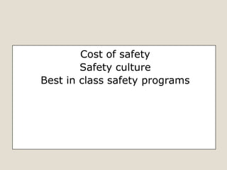 Achieving Safety Excellence - Jerry Shupe; Director of Safety and ...