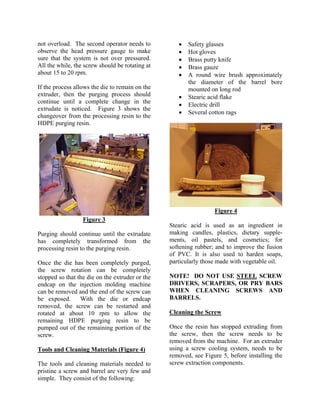 A method for purging and cleaning a screw and barrel | PDF