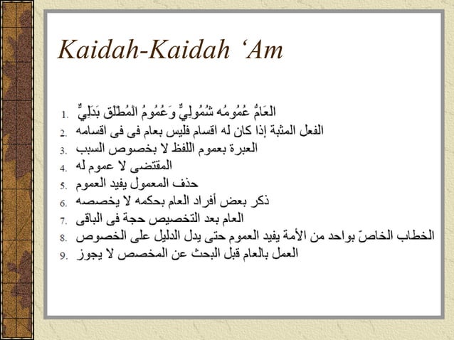 3. ‘am, khash, muthlaq, muqayyad | PPS