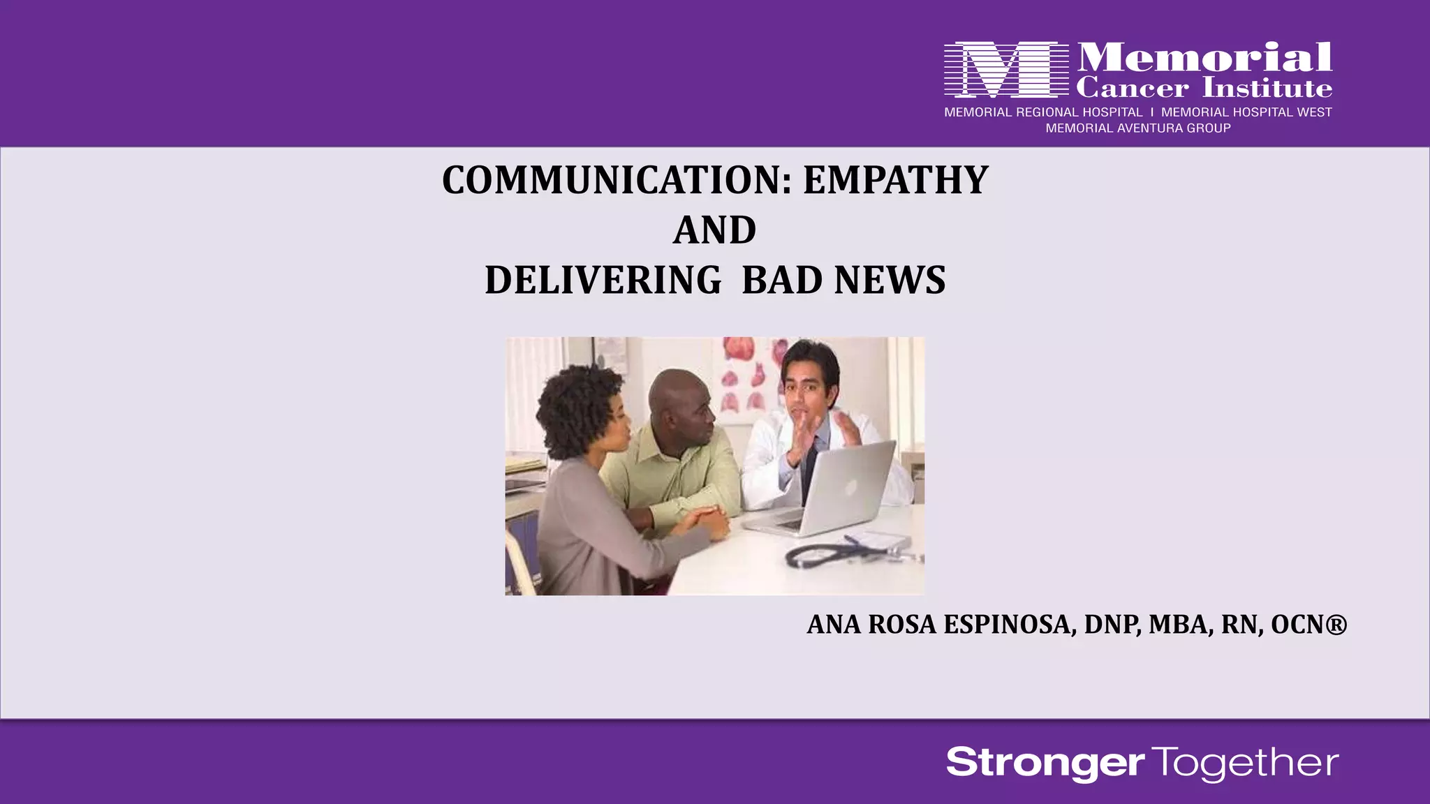 Communication: Empathy and How To Give Bad News -Journal Article and ...