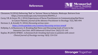 Communication: Empathy and How To Give Bad News -Journal Article and ...