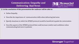 Communication: Empathy and How To Give Bad News -Journal Article and ...