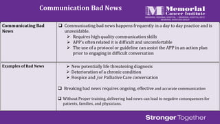 Communication: Empathy and How To Give Bad News -Journal Article and ...