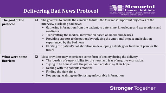 Communication: Empathy and How To Give Bad News -Journal Article and ...