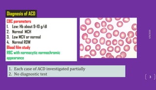 3 anemia of chronic diseases (acd) ,iron overload | PPT